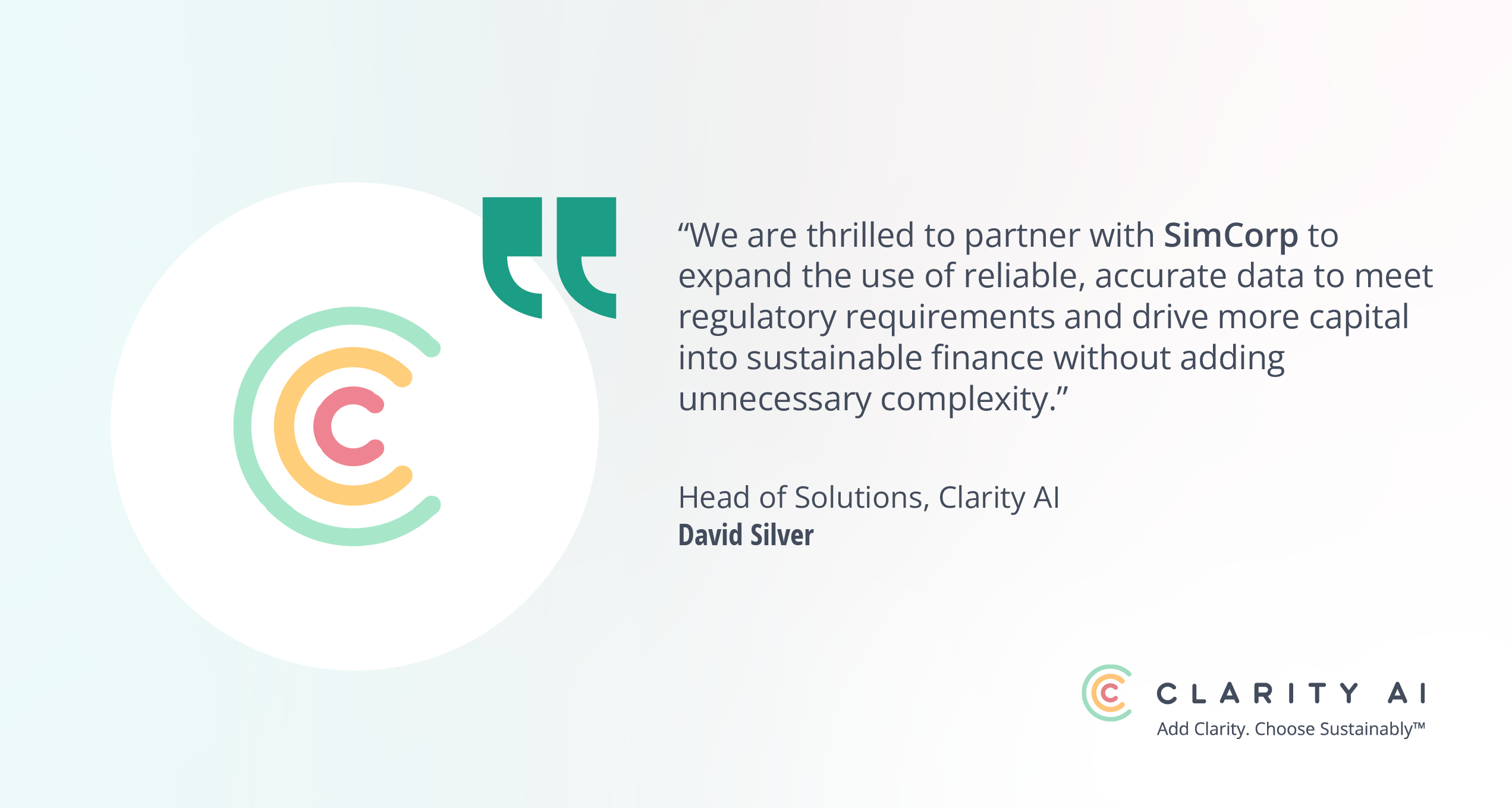 Clarity AI SimCorp integra datos de sostenibilidad para impulsar la ...